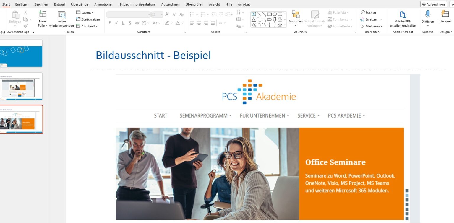 PowerPoint Screenshots erzeugen | PCS Campus