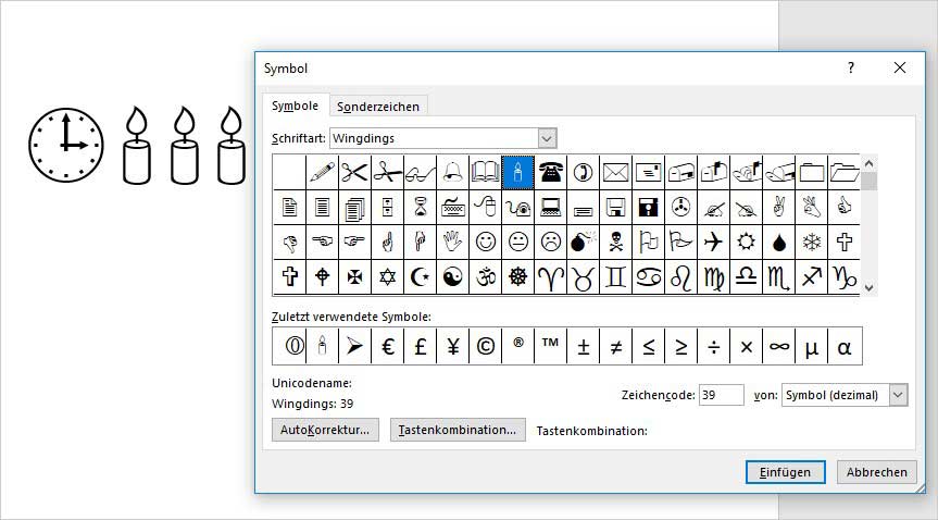 Sonderzeichen finden und einfügen | PCS Campus