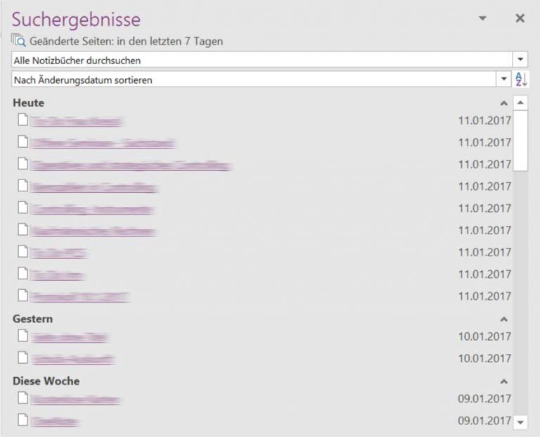 OnNote: Notizen chronologisch auflisten | PCS Campus