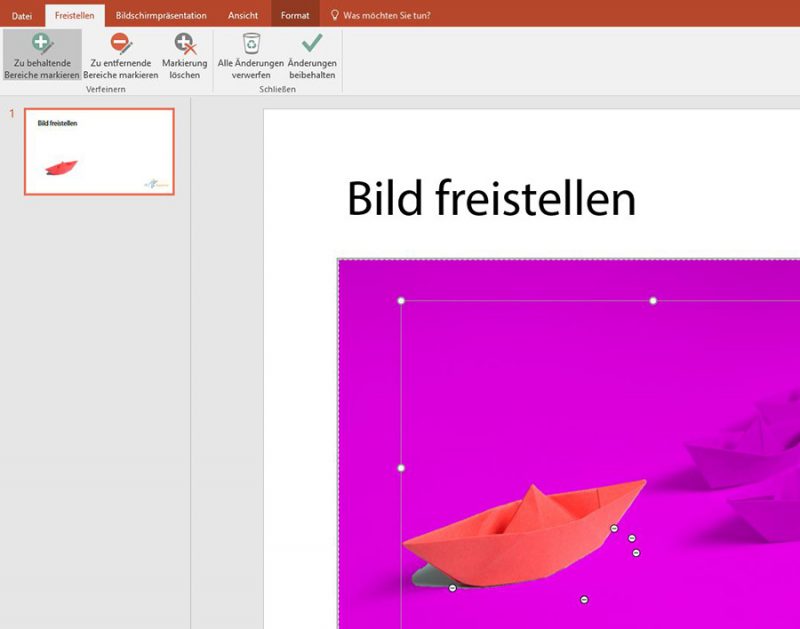 PowePoint: Freistellen von Bildern | PCS Campus