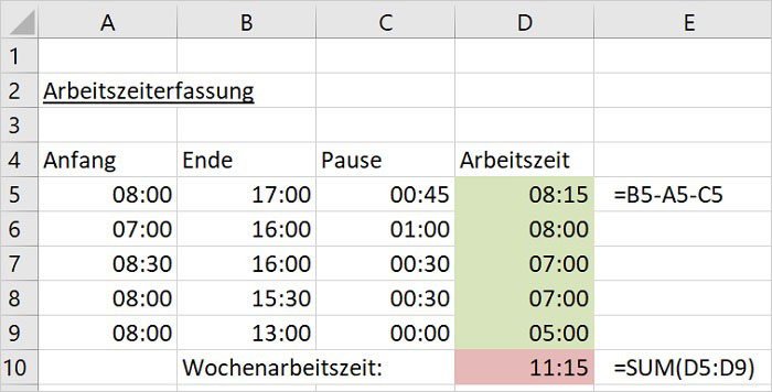 Excel: Rechnen mit Uhrzeiten | Ein Tipp von PCS Campus
