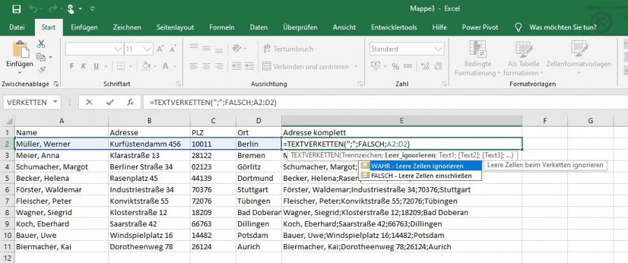 Excel: Neue Möglichkeiten der Textverkettung - PCS CAMPUS